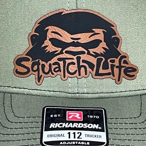 Richardson 112 Squatch Life Hat - Bigfoot Sasquatch Custom Leatherette ...