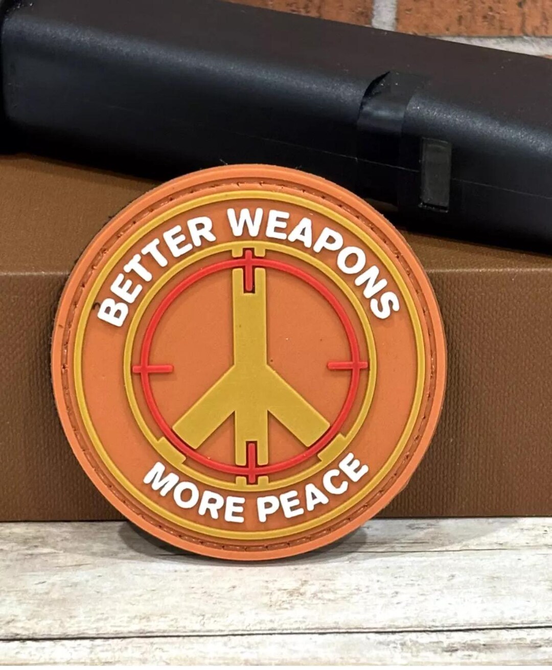 PVC Tactical Patch Better Weapons More Peace Patch Assault Rifle Gun ...