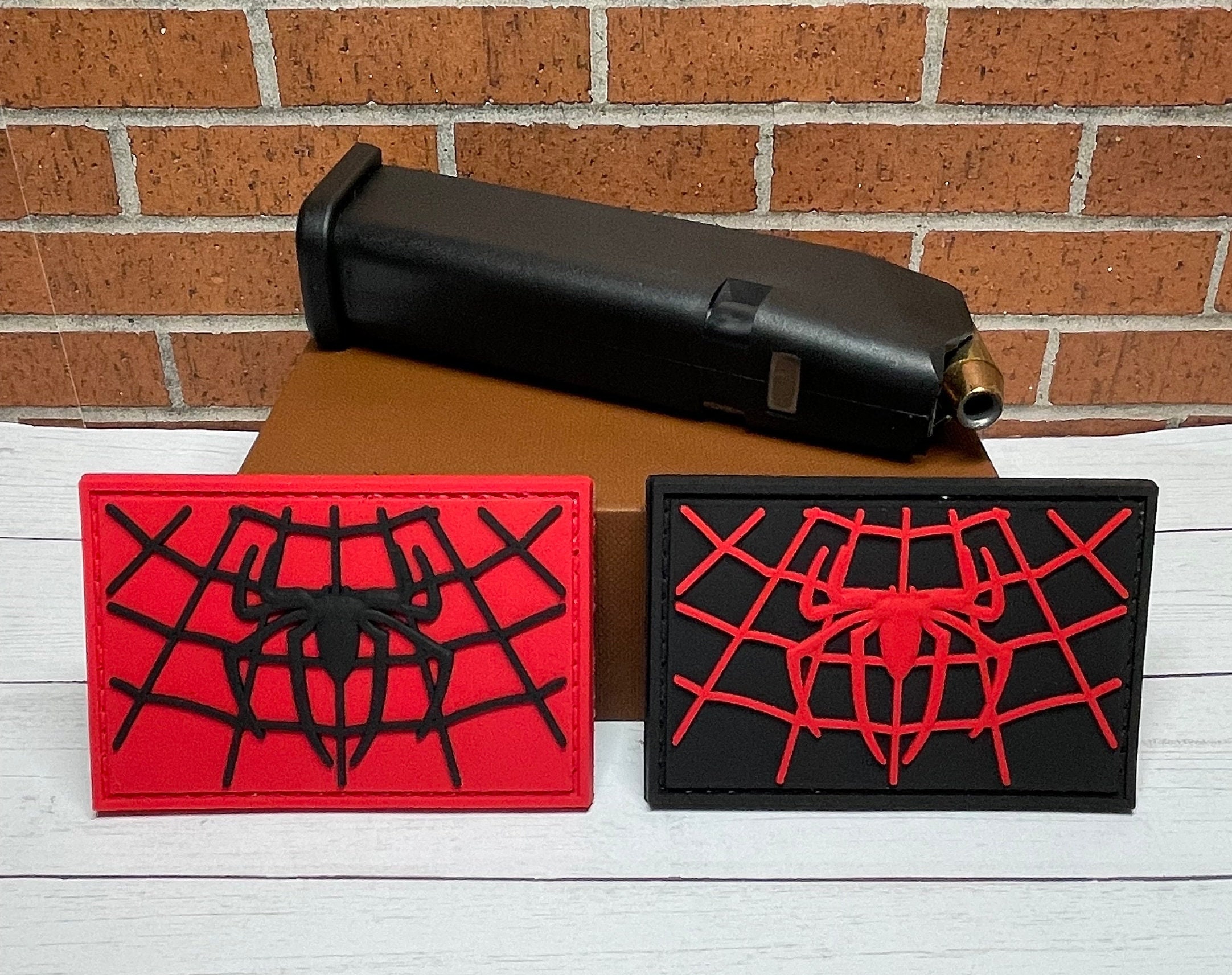 Spiderman PVC Patch Tactical PVC Morale Gun Superhero Patch Tactical ...