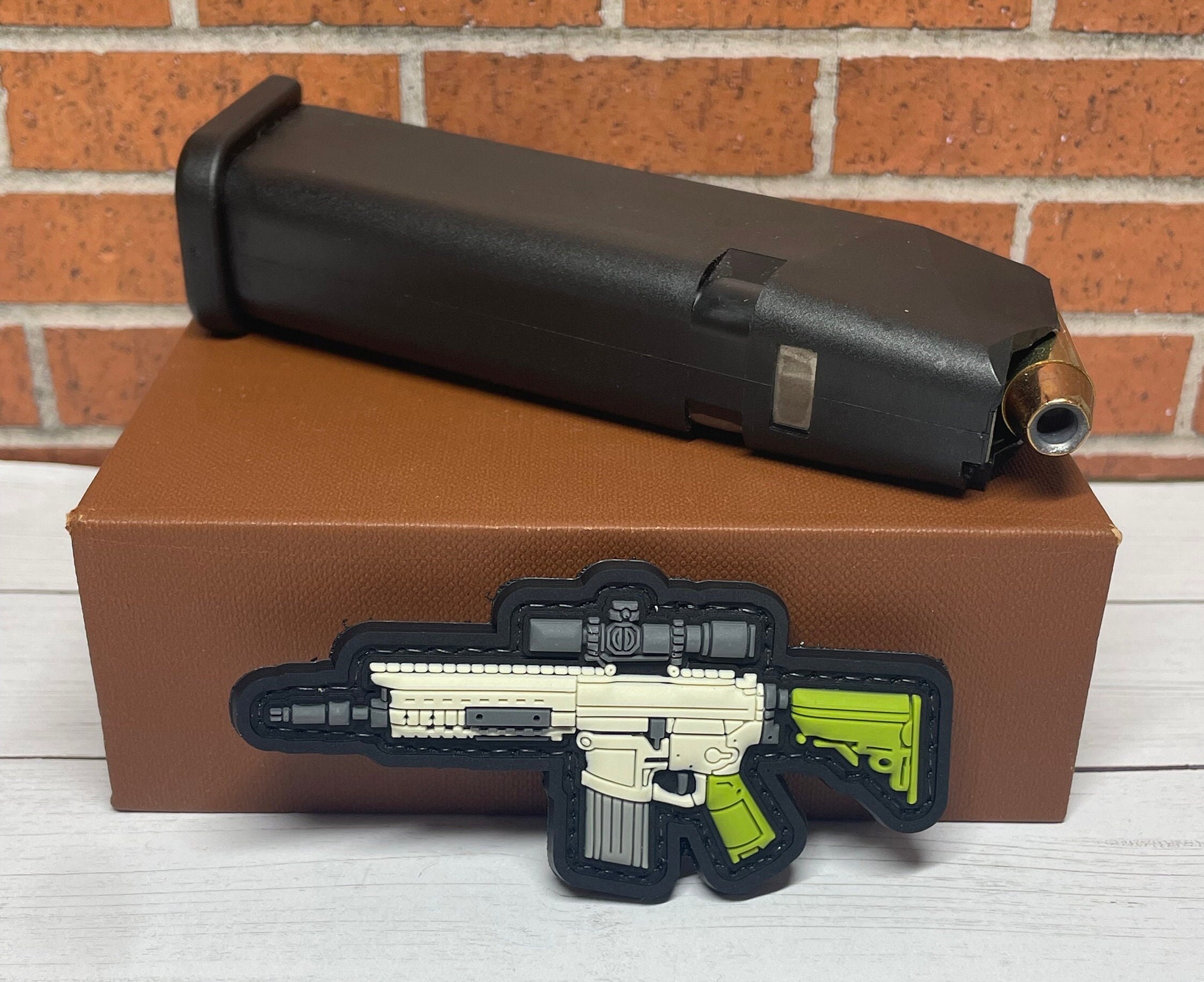 Assault Rifle Tactical PVC Gun Patch Ar15 Gun Patch Hook Backed Ar-15 ...