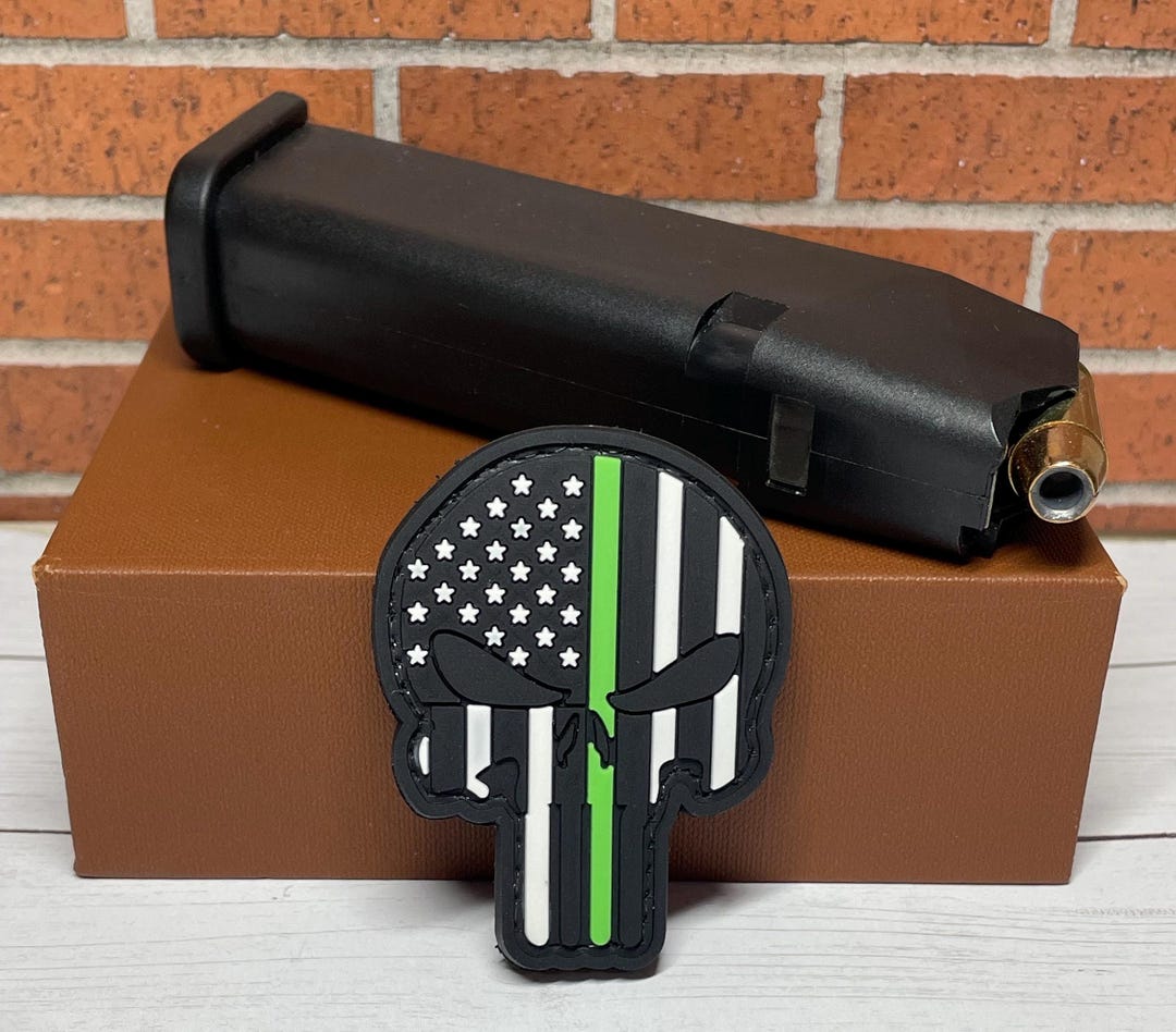 Punisher PVC Patch - Tactical Morale Gun Thin Green Line Punisher Patch ...