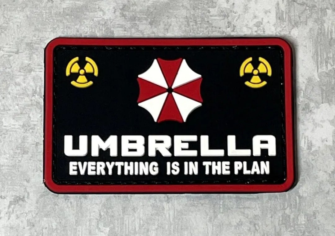 Biohazard Umbrella Corp. Tactical PVC Patch, Morale Zombie Hook Backed ...