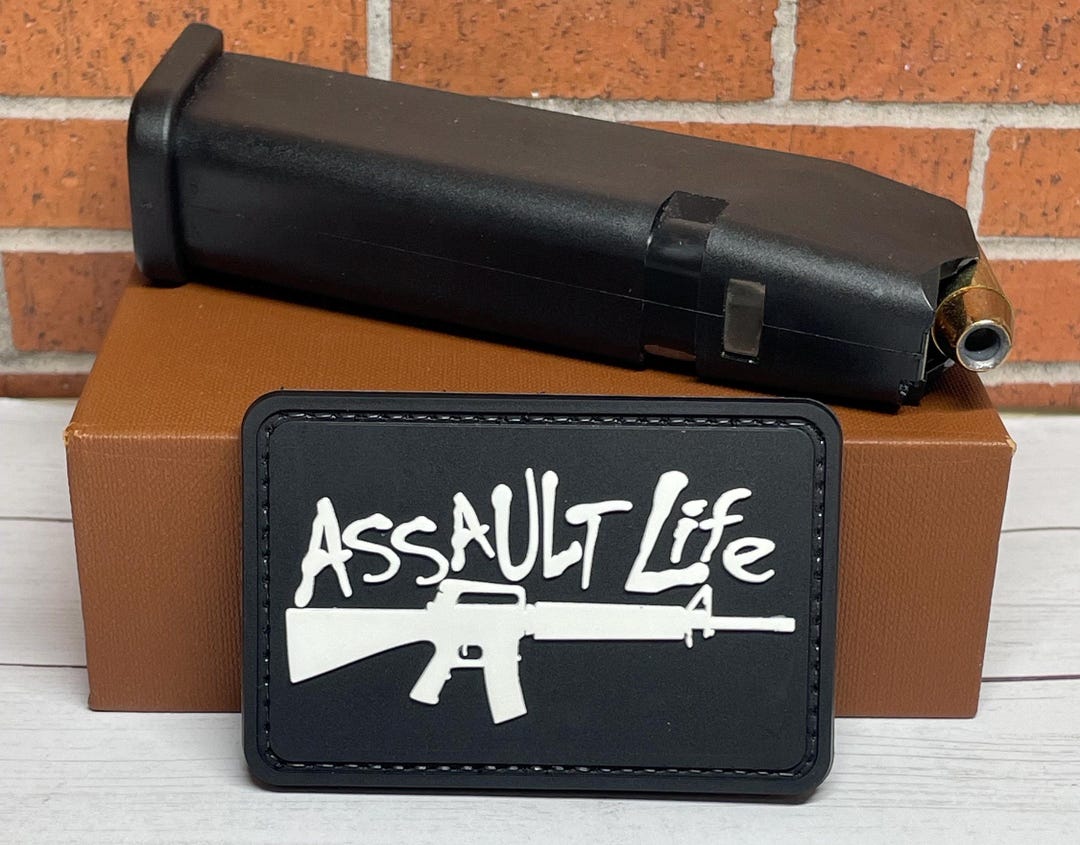 Assault Rifle Tactical PVC Gun Patch Ar15 Gun Assault Life Patch Hook ...
