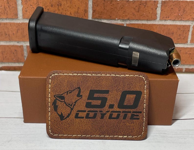 Brown Leatherette Coyote Patch: Iron on Adhesive Applique - Etsy