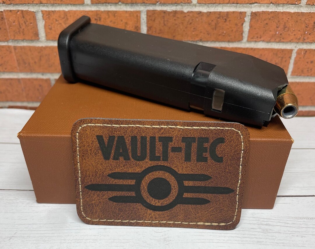 Brown Leatherette Fallout Patch - Vault-tec Patch- Iron on Adhesive ...