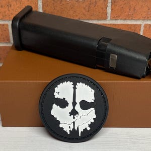 PVC Tactical Morale Patch White Ghost Skull Call of Duty Patch Ghost ...