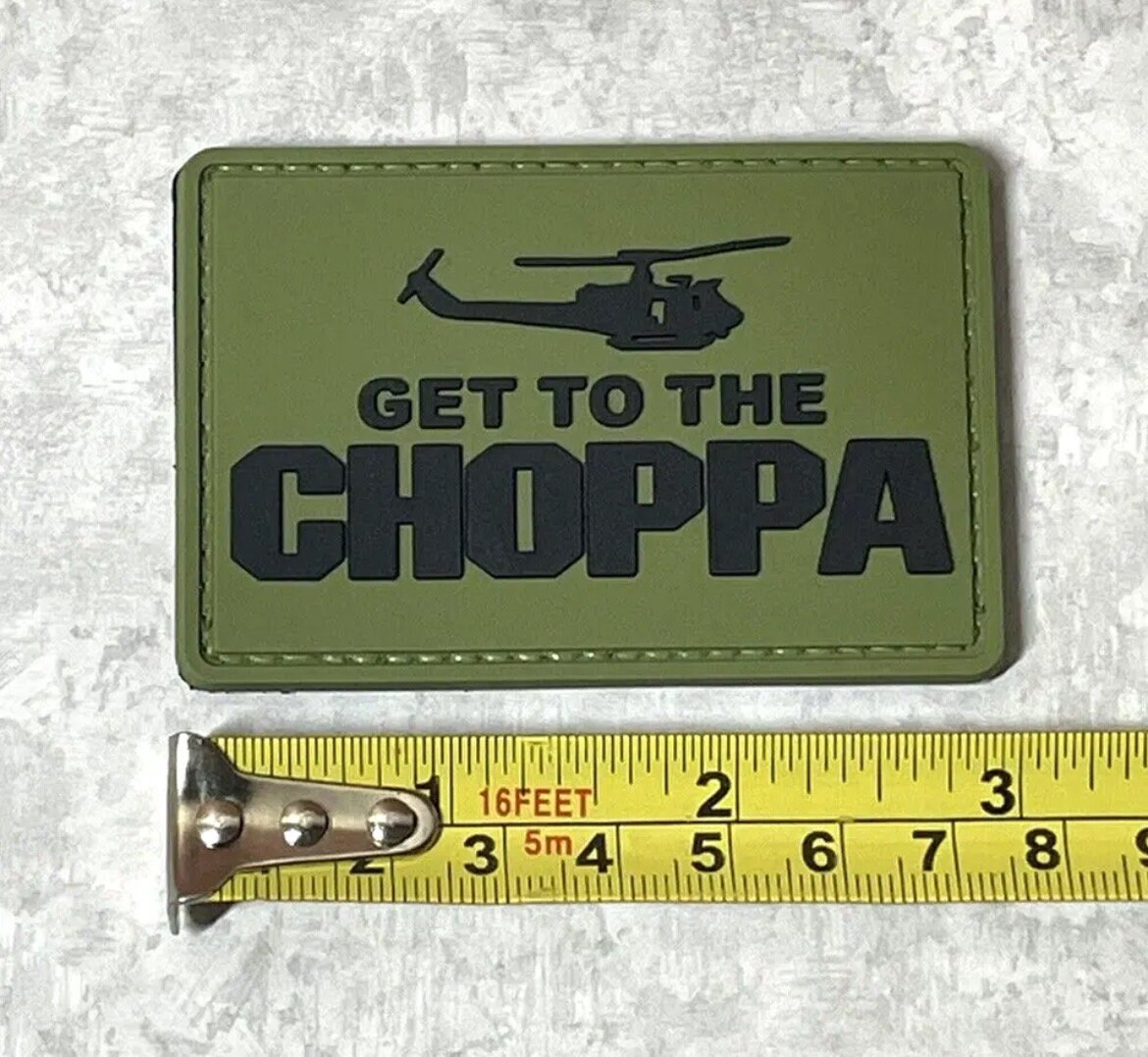 Get to the Choppa Tactical PVC Patch Morale Helicopter Army Predator ...