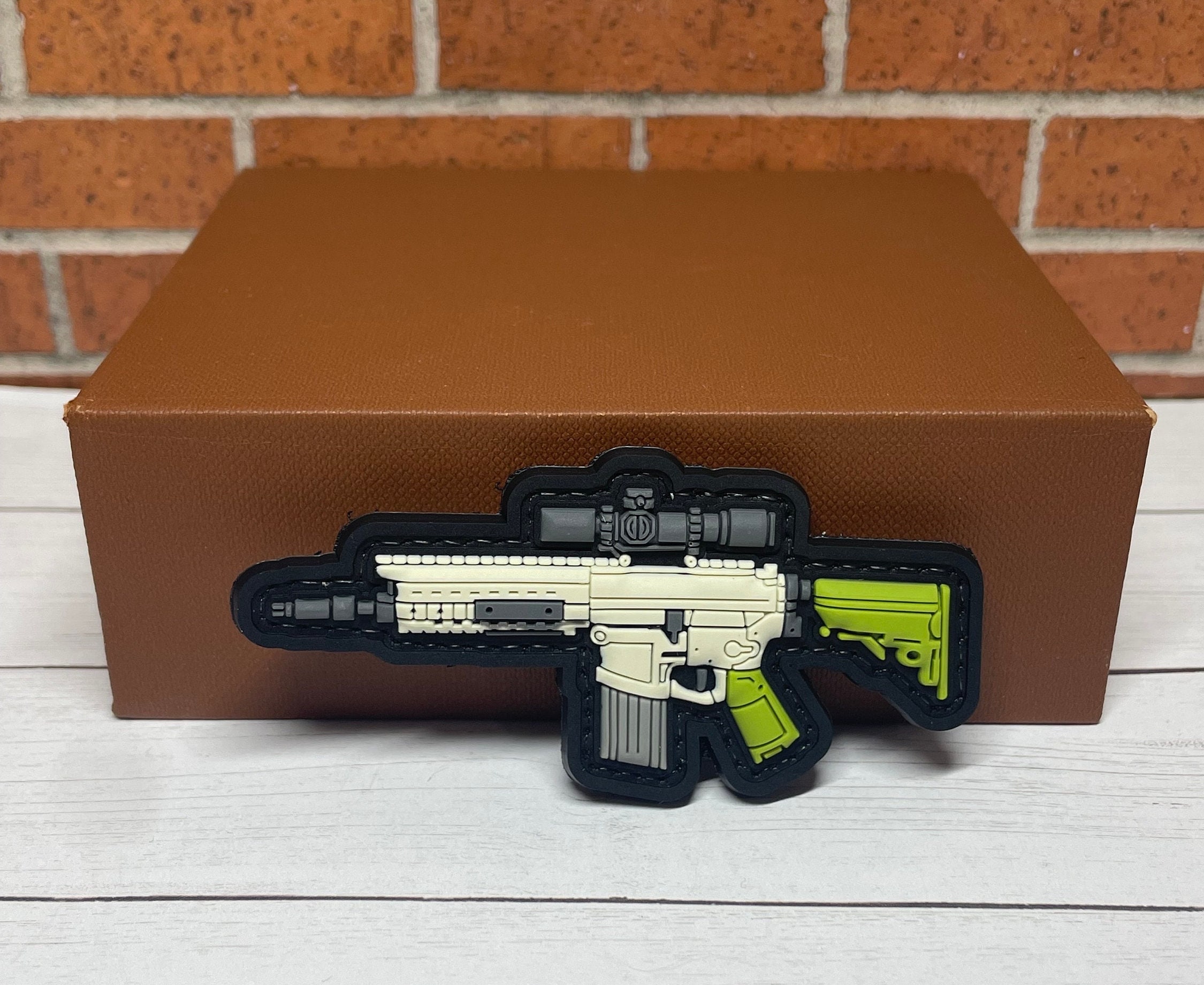 Assault Rifle Tactical PVC Gun Patch Ar15 Gun Patch Hook Backed Ar-15 ...