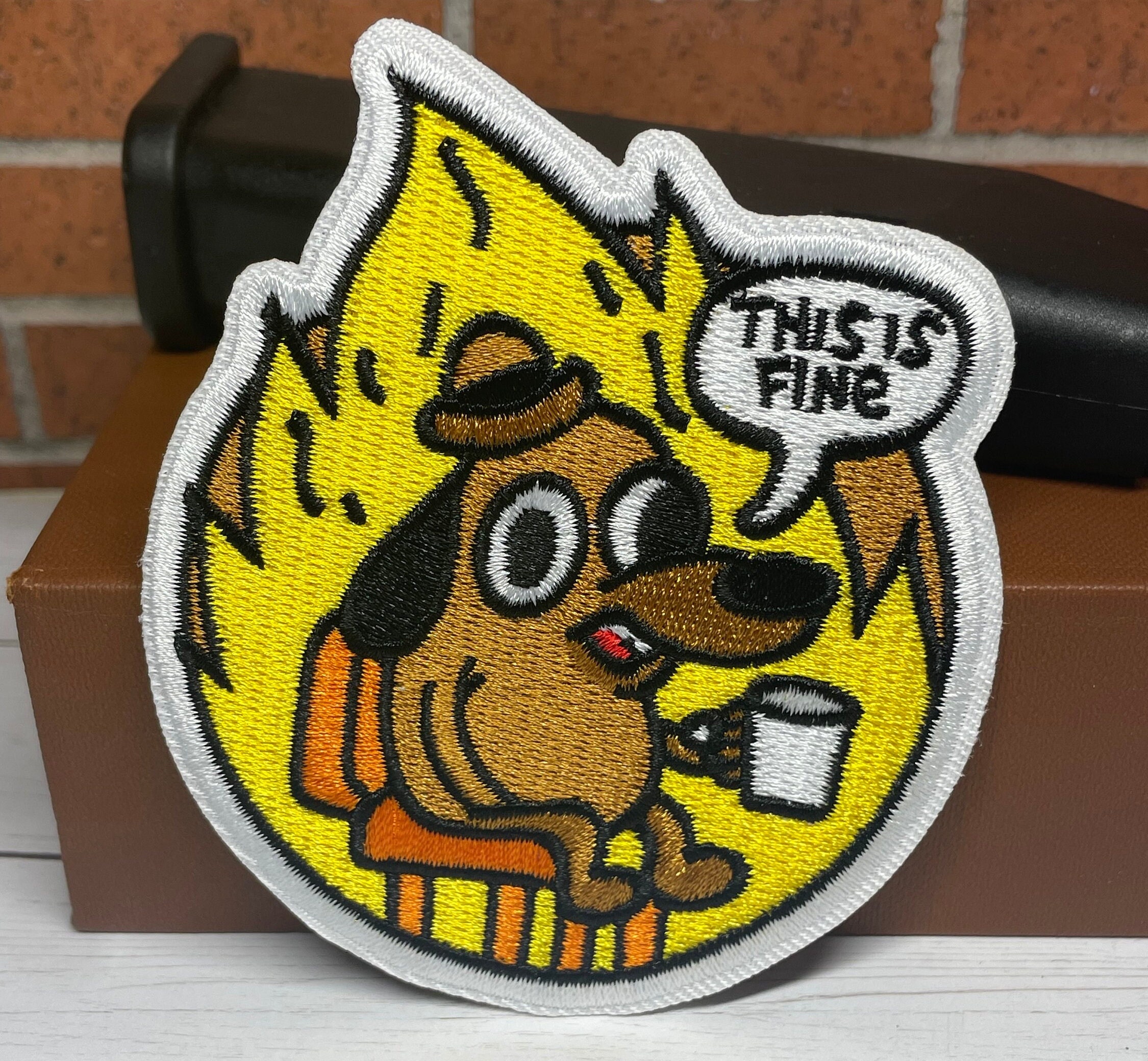 Tactical Morale Patch Embroidered This is Fine Patch Iron on Gun Meme Patch - Etsy UK