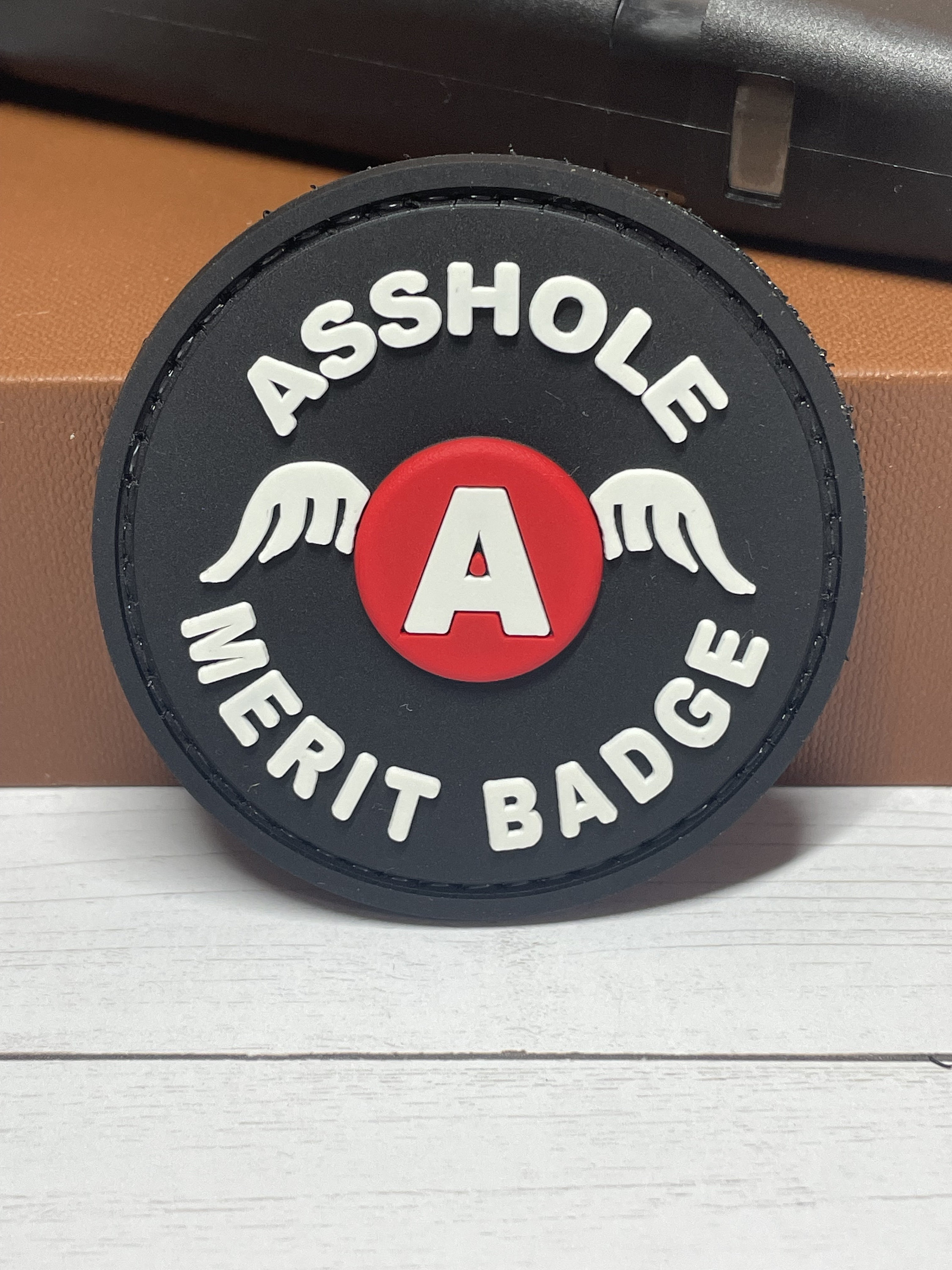 PVC Tactical Patch - Tactical Morale A**hole Merit Badge Patch - Rubber ...
