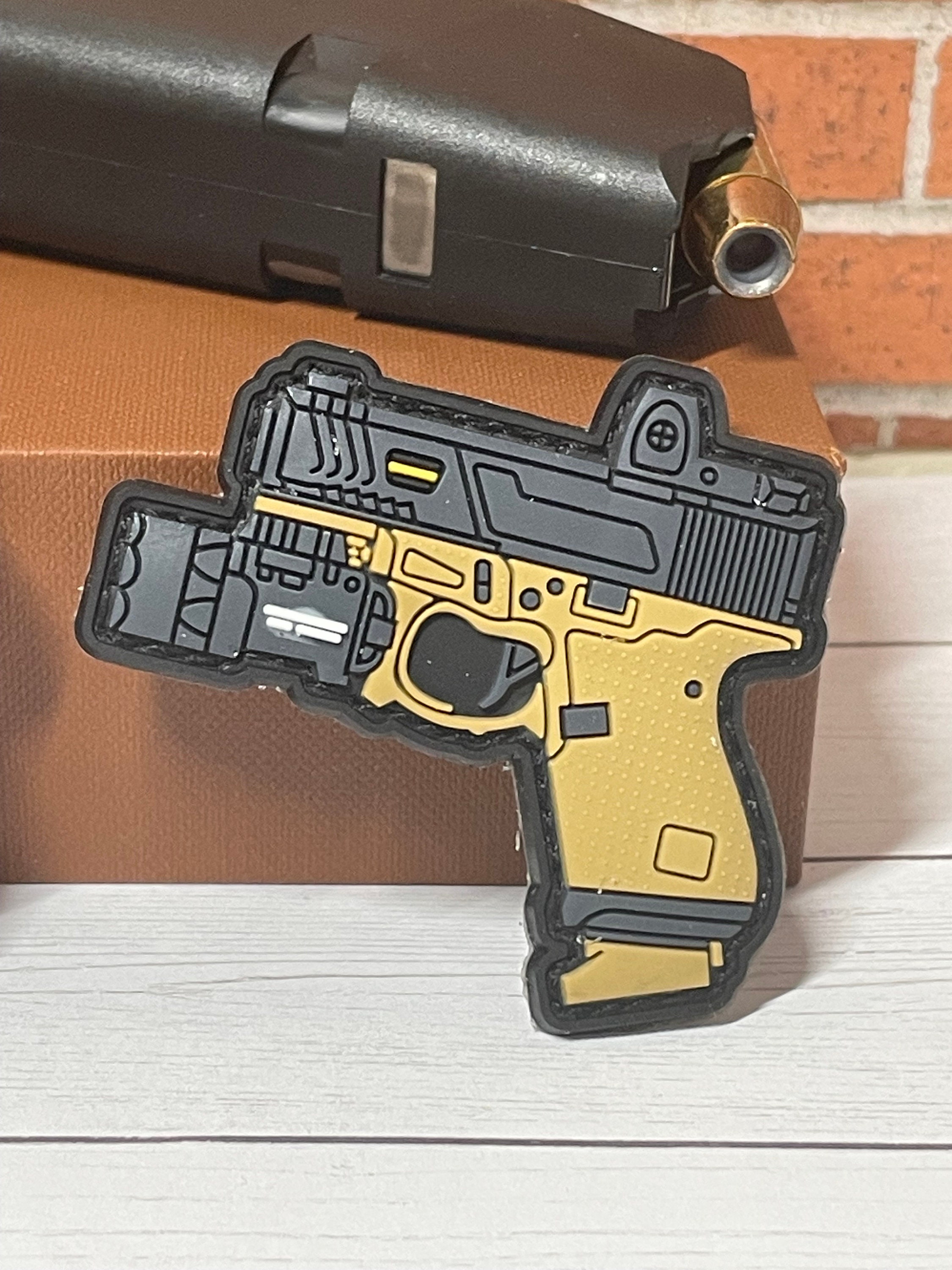 Glock 1911 PVC Gun Patch 2PC Set Tactical Morale Military Pistol Patch ...