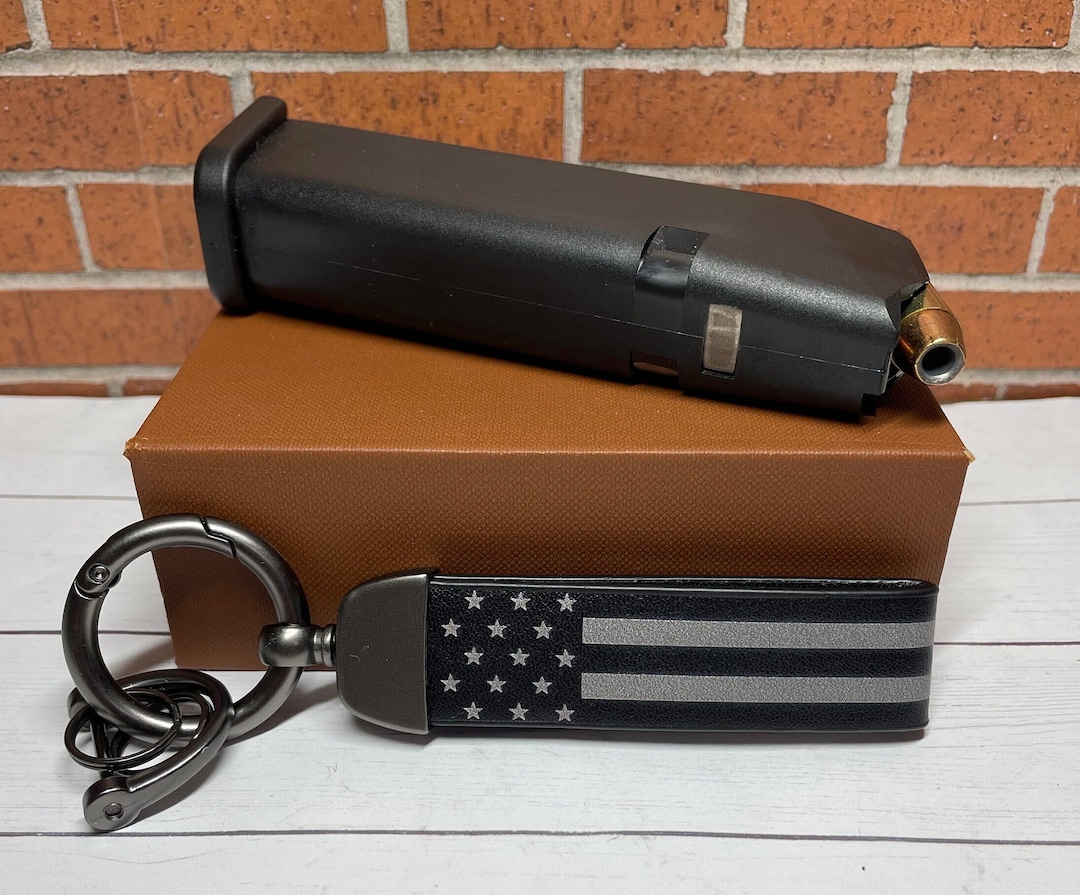 American Flag Keychain -leather American USA Flag Car Keychain With ...