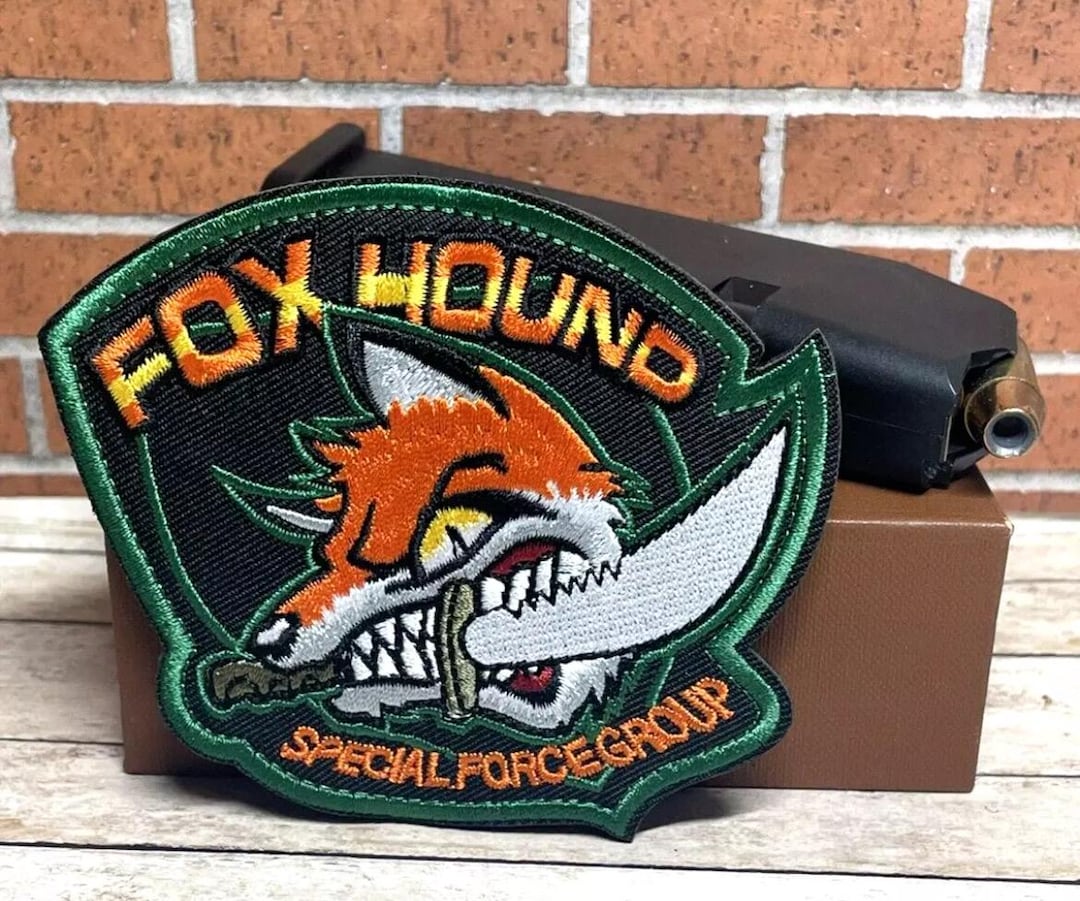 Metal Gear Solid Fox Hound Patch - Tactical Morale Patch - Hook Loop Embroidered Foxhound Patch ...