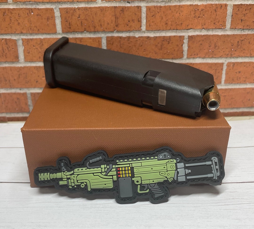 Tactical Machine Gun Patch PVC Morale Patch Military Hook Backed Patch ...