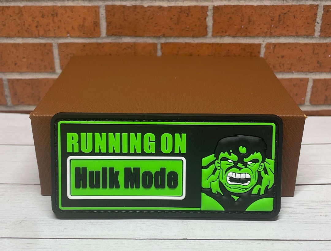 Tactical Patch Running ON Hulk Mode PVC Patch Hook Backed Gun Morale ...