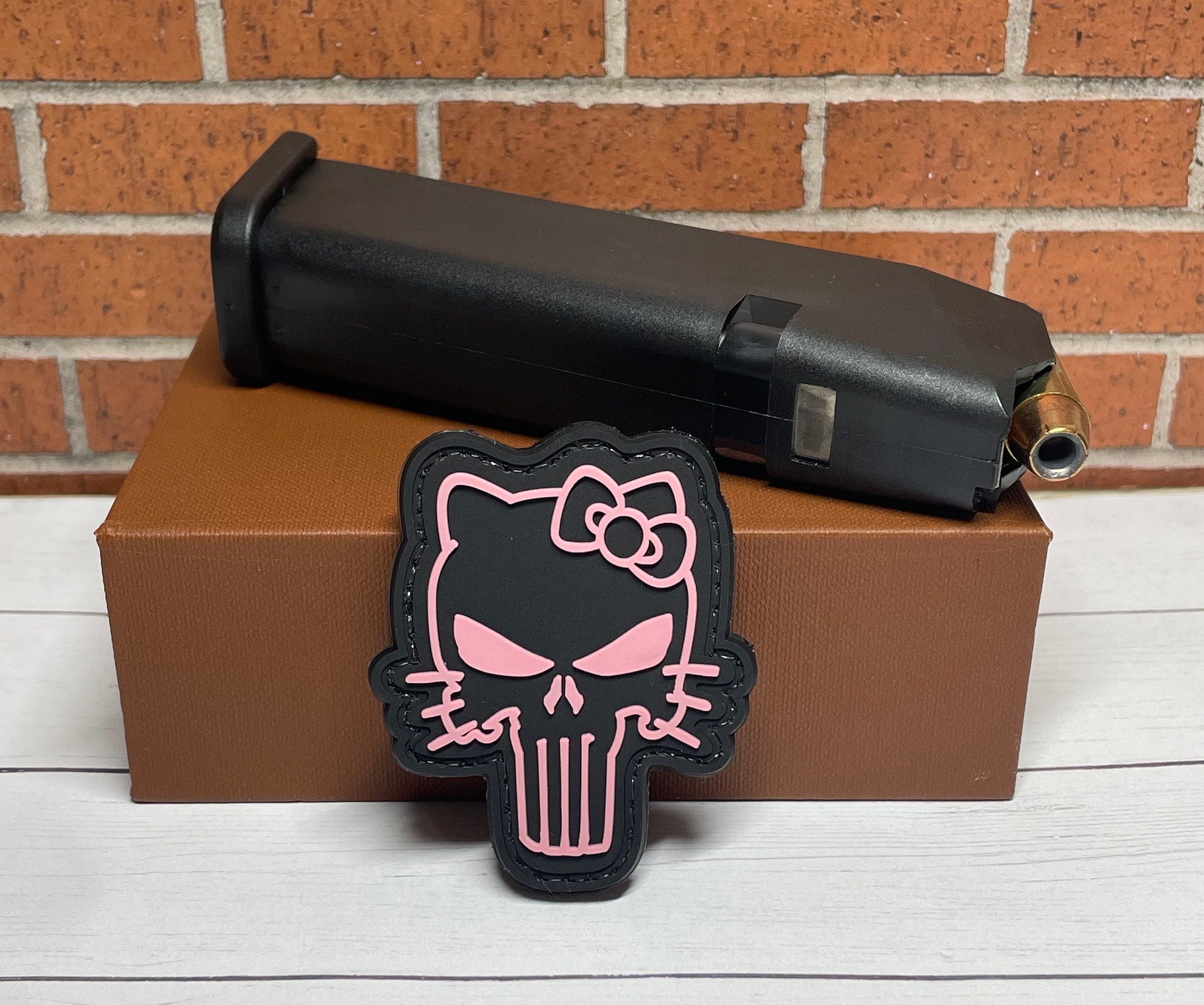 Tactical Punisher Kitty Gun PVC Patch Morale Rubber Warrior Skull Kitty ...