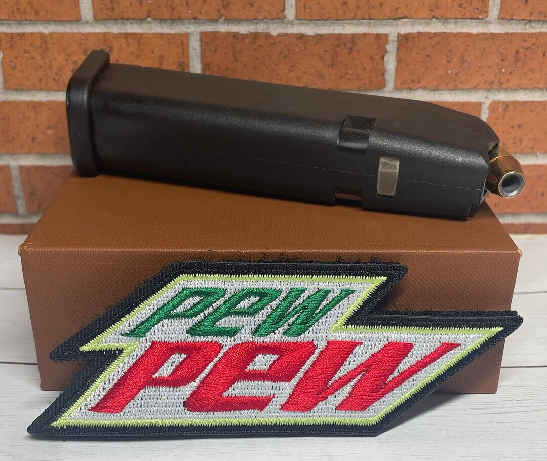 Tactical Morale Patch - Embroidered Pew Pew Patch - Hook Loop Mountain ...