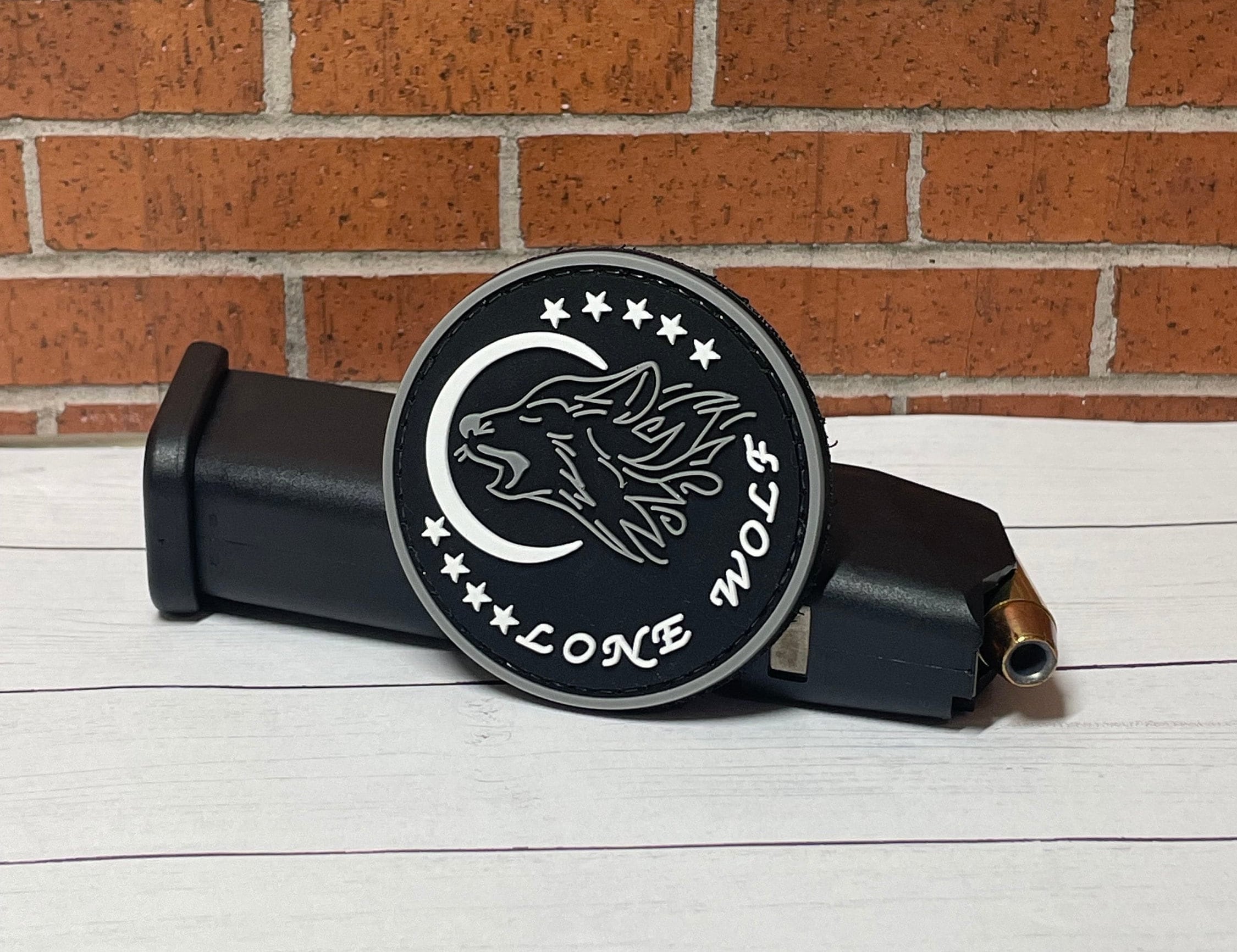 Tactical Lone Wolf Patch, PVC Wolf Morale Military Rubber Gun PVC Patch ...