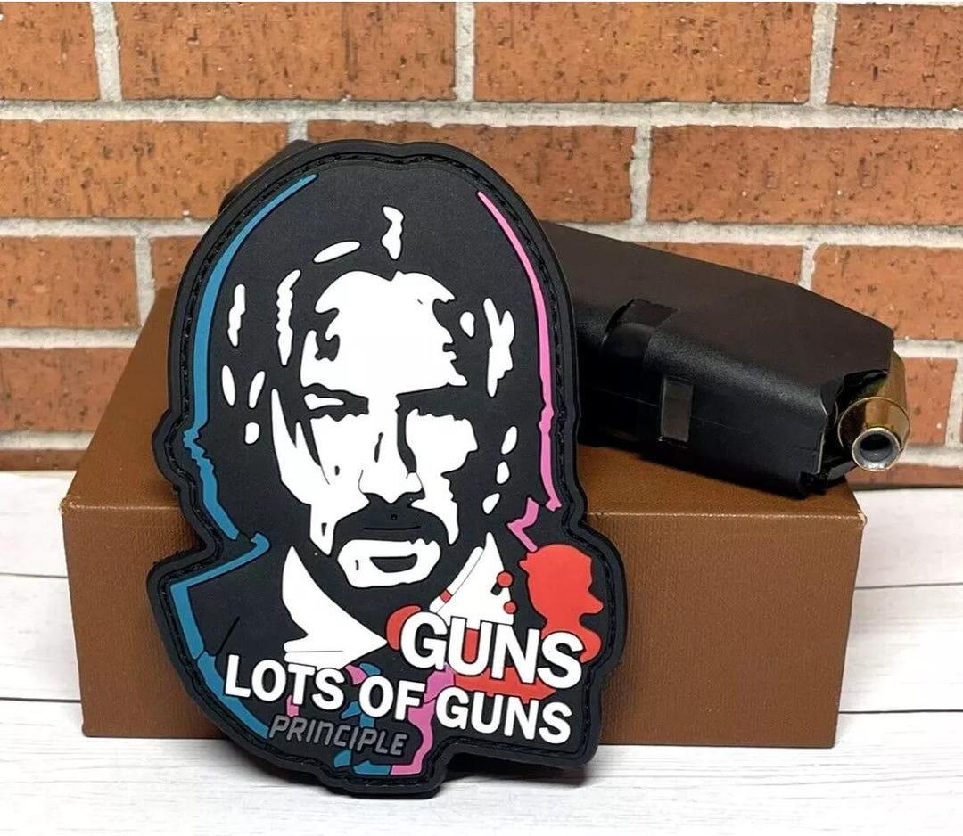 Tactical Morale Patch - PVC John Wick Gun Patch - Hook & Loop Morale John Wick Patch - Etsy