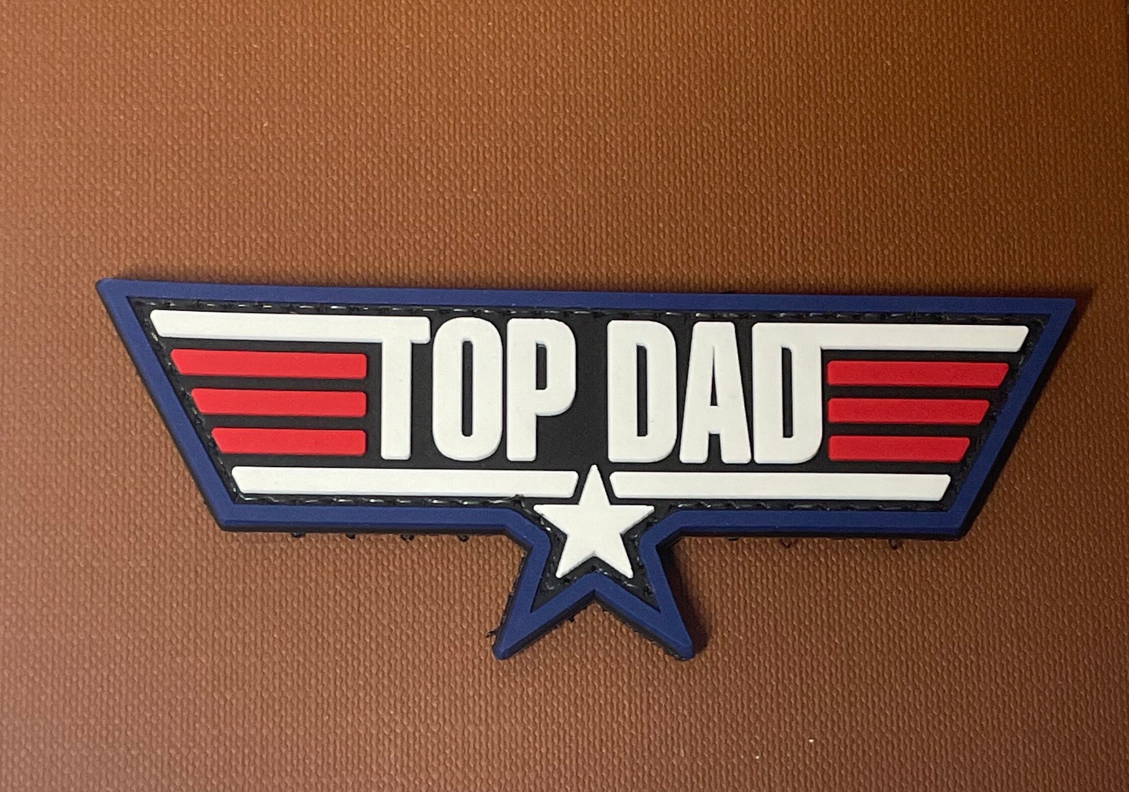 PVC Tactical Patch Top Dad Morale Patch Rubber Air Force Military Gun ...
