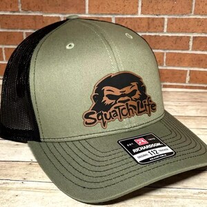Richardson 112 Squatch Life Hat - Bigfoot Sasquatch Custom Leatherette ...