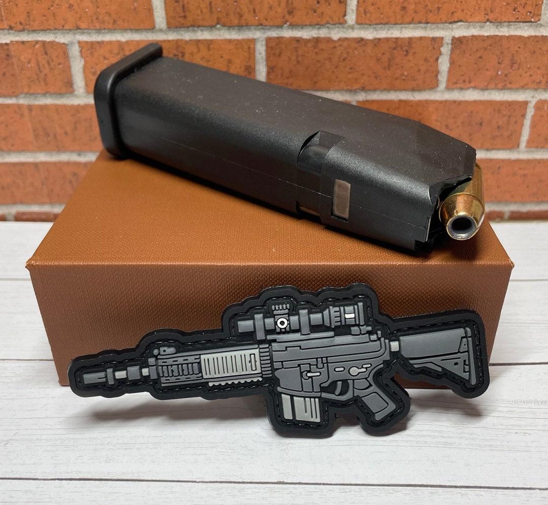 Assault Rifle Tactical PVC Gun Patch Ar15 Gun Patch Hook Backed - Etsy