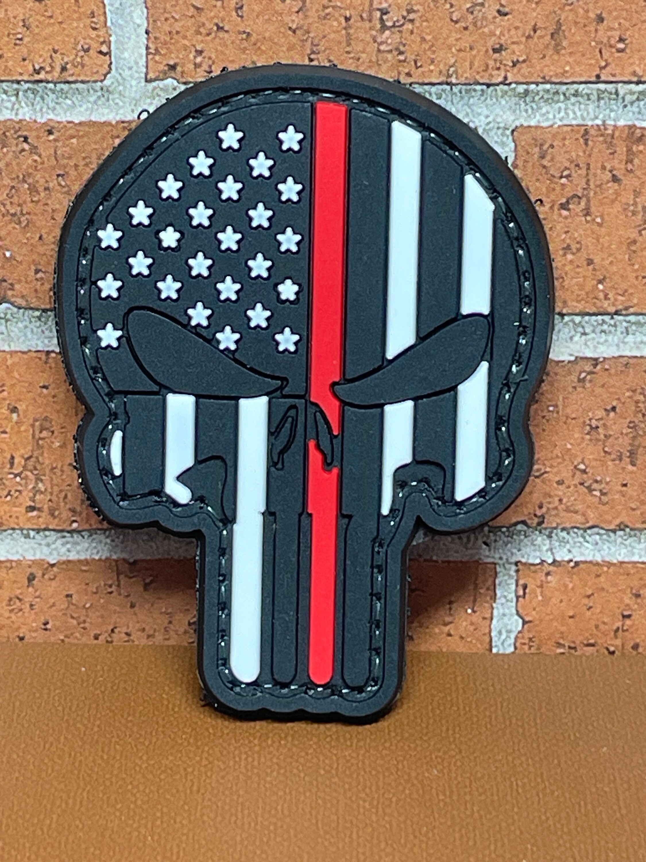 Punisher PVC Patch Tactical Morale Gun Thin Red Line Punisher Patch ...