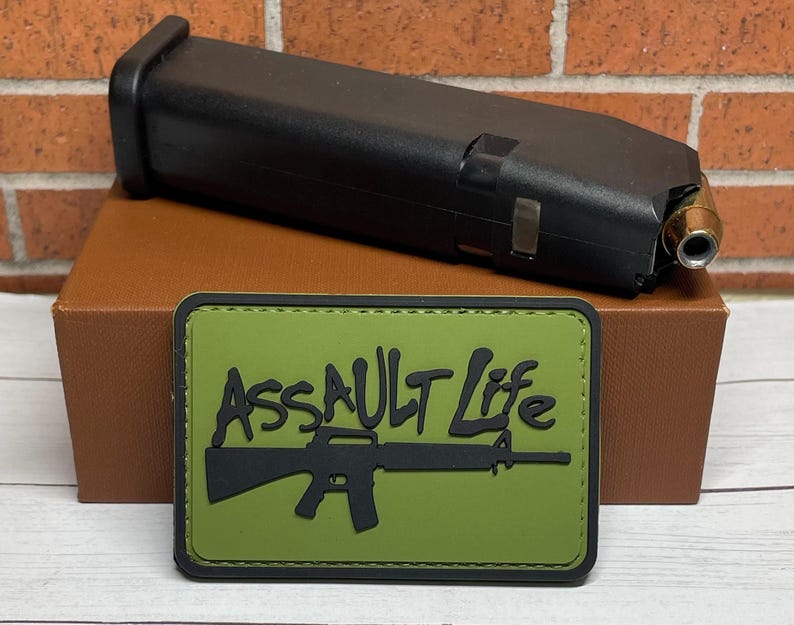 Assault Rifle Tactical PVC Gun Patch Ar15 Gun Assault Life Patch Hook ...