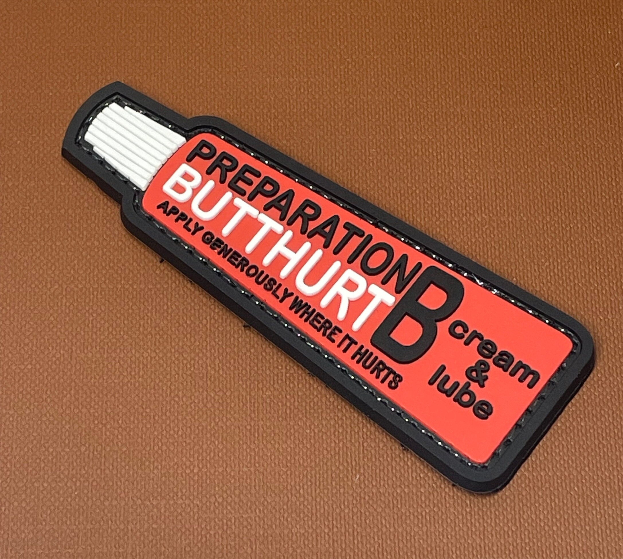 PVC Tactical Patch Morale Butthurt Patch Rubber Hook Backed Gun Patch ...