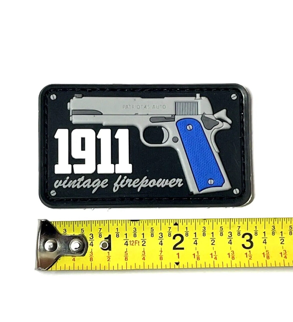 1911 PVC Tactical Patch Vintage 1911 Pistol Firepower Rubber Morale Gun ...