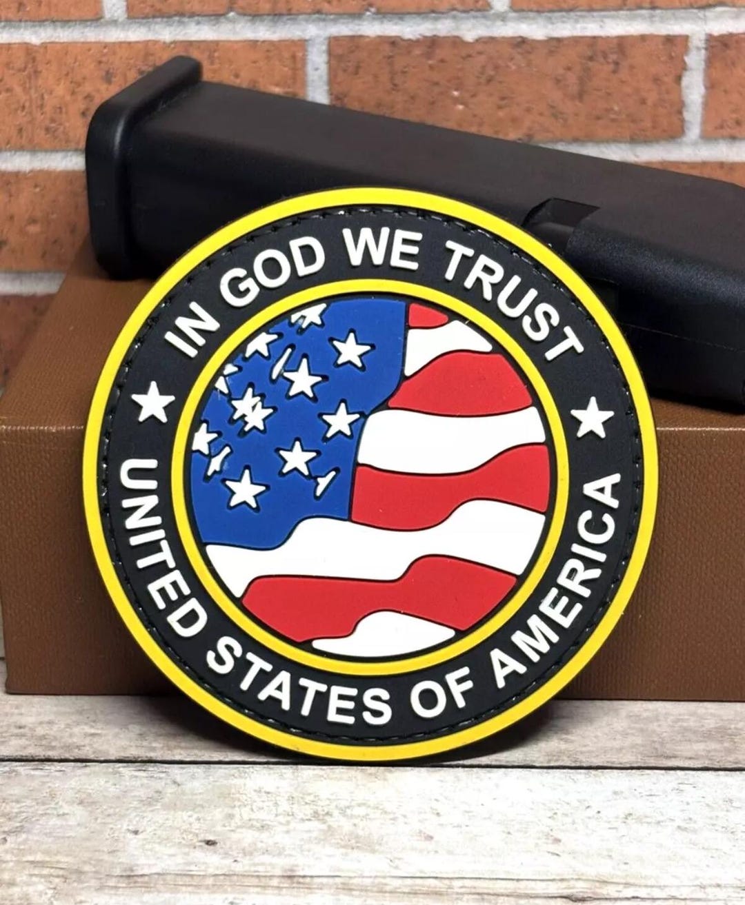 PVC Tactical Morale Patch - in God We Trust Patch - United States Flag ...