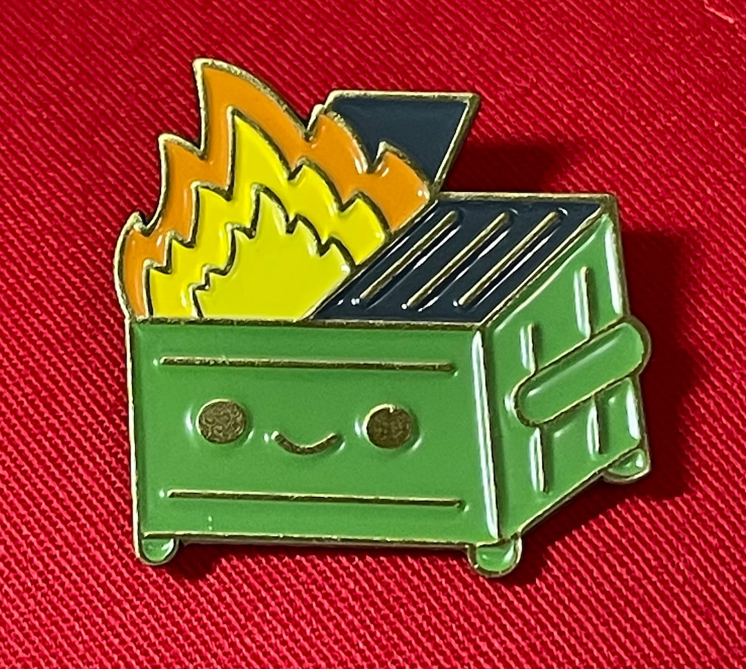 Dumpster Fire Pin - Enamel Funny Dumpster Pin - Tactical Morale Pin - Etsy