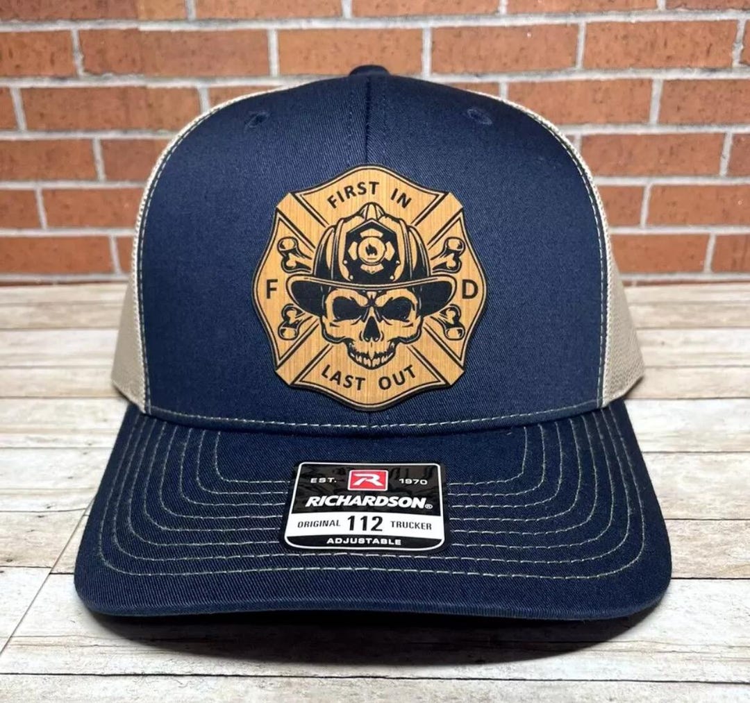 Richardson 112 Firefighter Leatherette Patch Trucker Hat - Firefighter ...