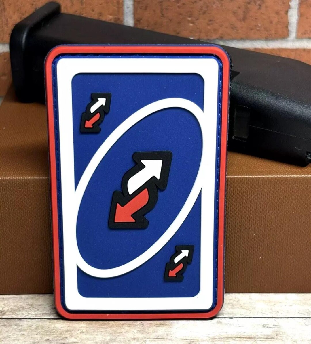 PVC Uno Reverse Card Patch Tactical Morale Patch USA Uno Card Patch ...