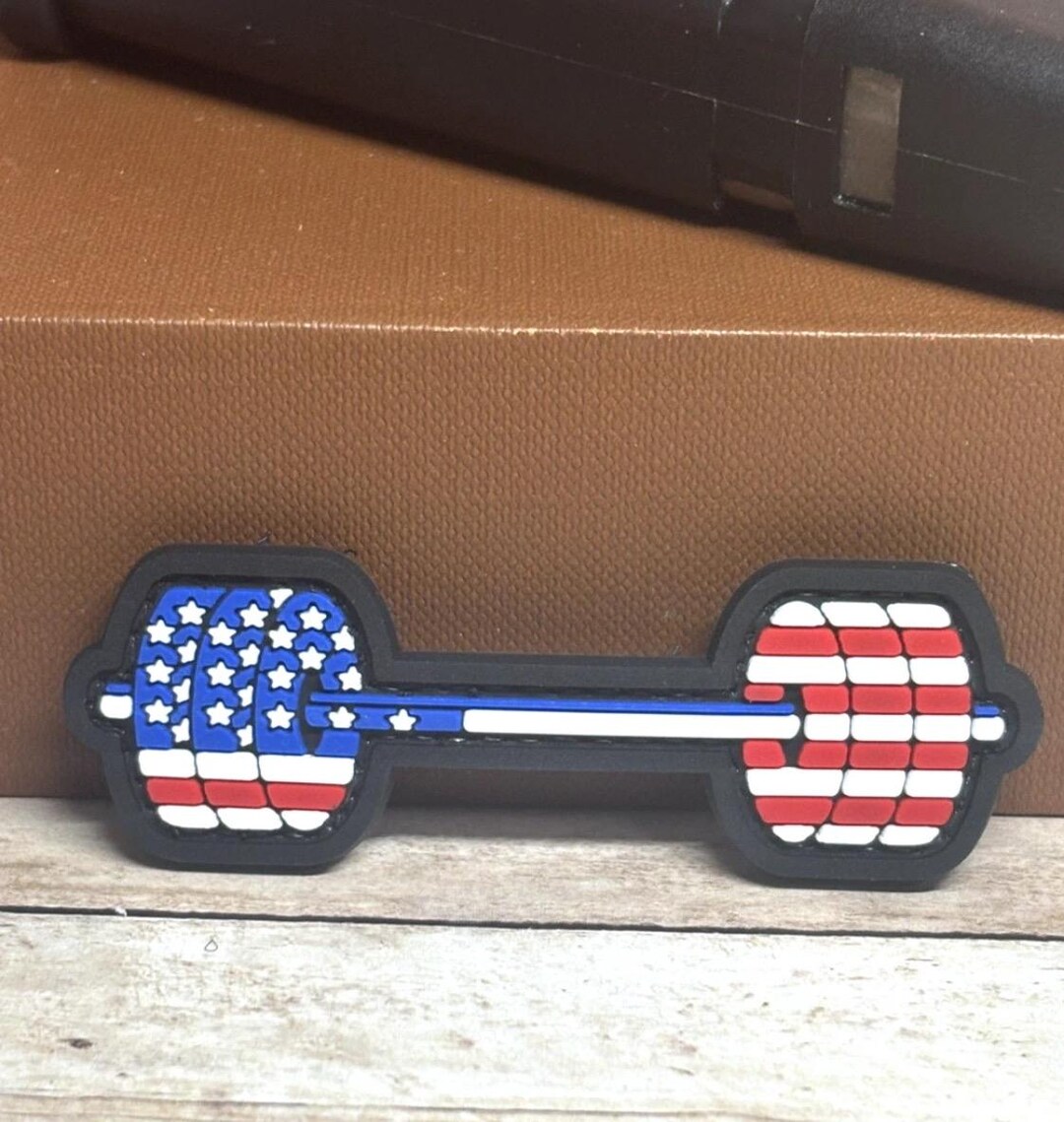 PVC Barbell American Flag Patch: Tactical Weightlifting Morale - Etsy