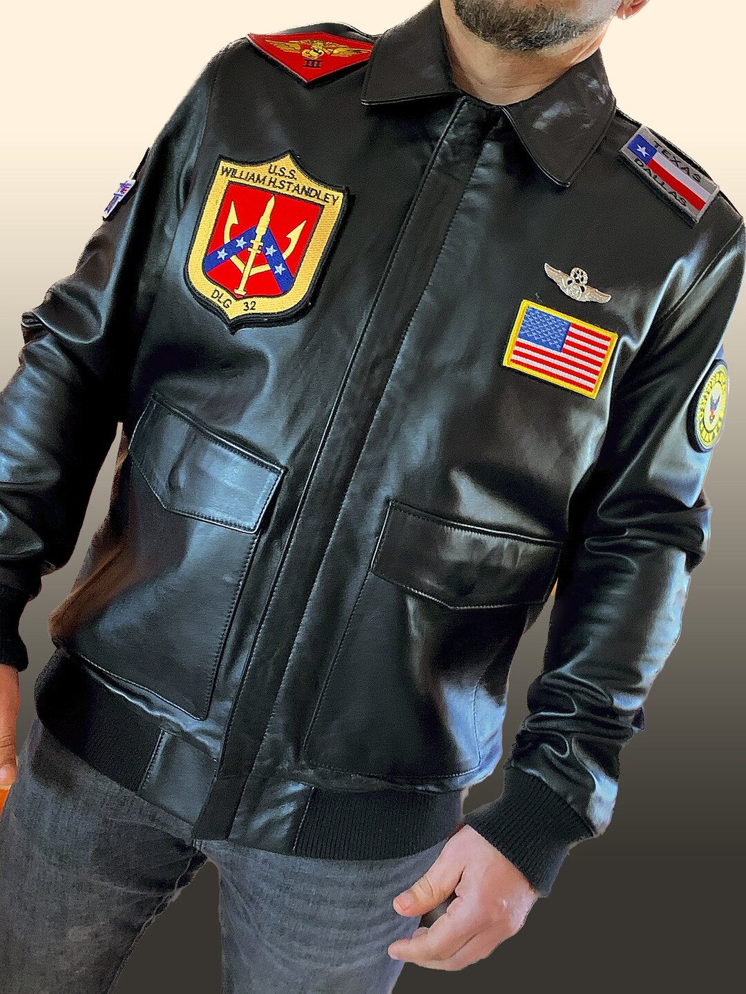 A2 Aviator US Airforce Bomber Leather Jacket Winter Warm High-quality ...