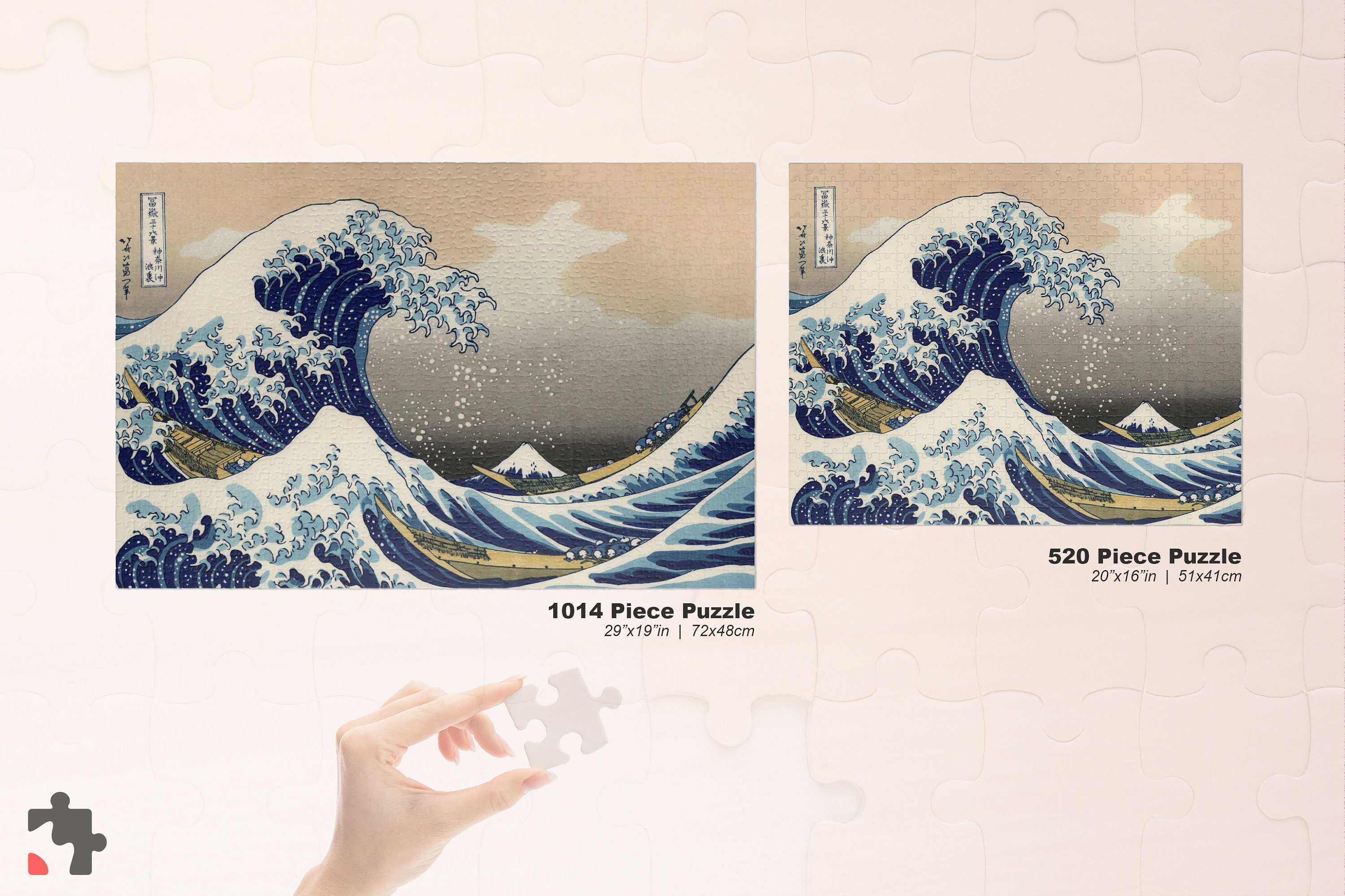 Hokusai 'the Great Wave off Kanagawa' Puzzle, Iconic Japanese Artwork ...