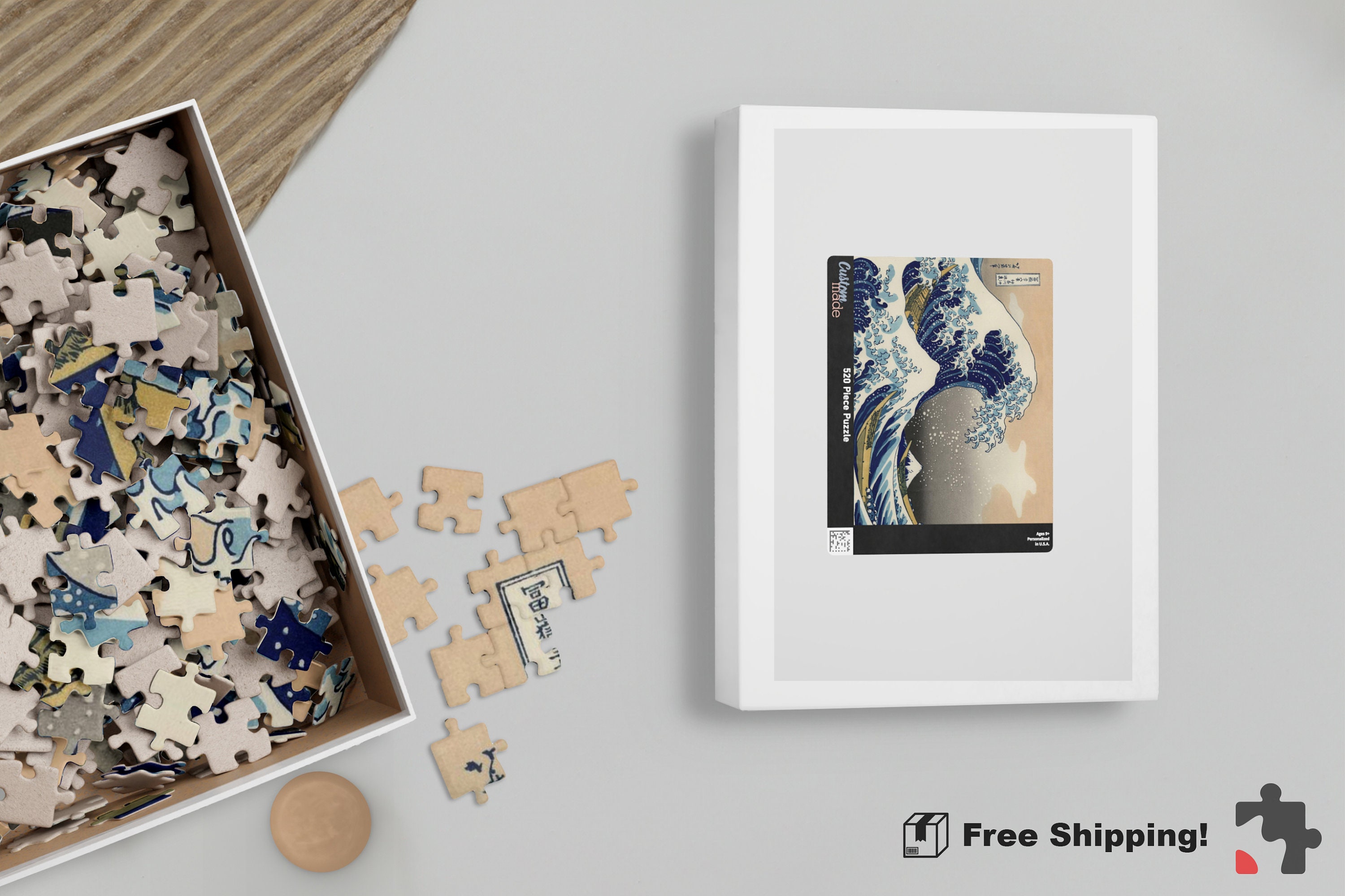 Hokusai 'the Great Wave off Kanagawa' Puzzle, Iconic Japanese Artwork ...