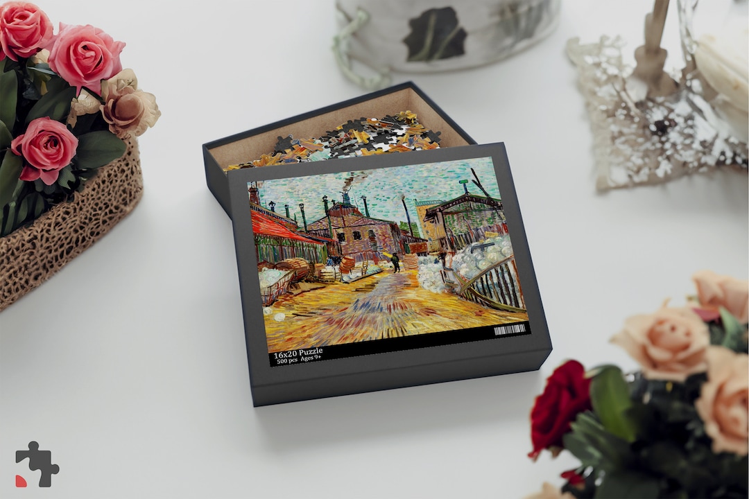 The Factory Artwork Jigsaw Puzzles, Art Print Large Puzzle, Colorful ...