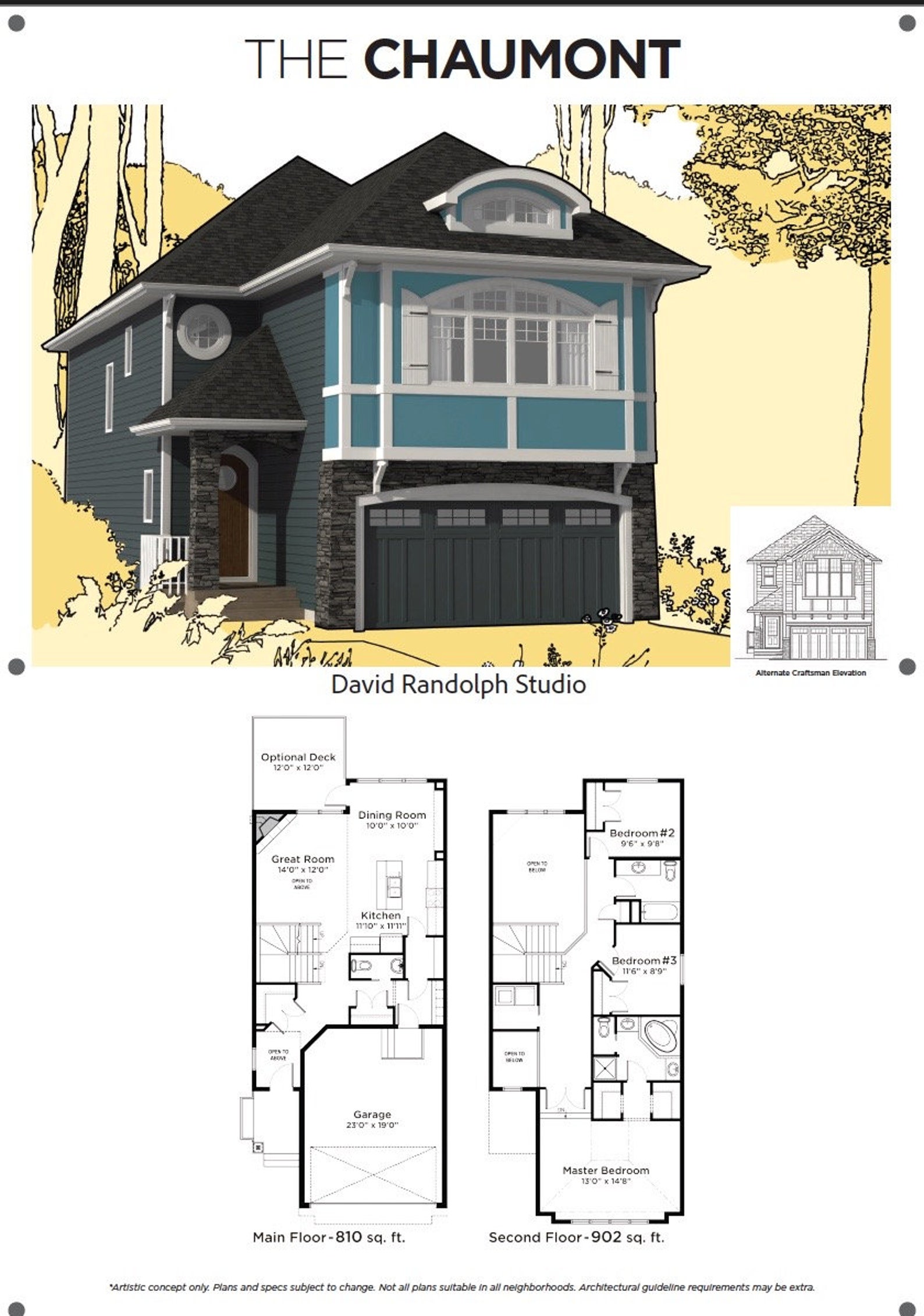 Craftsman Home Plan Concept Collection, Two Story Front Garage Homes ...