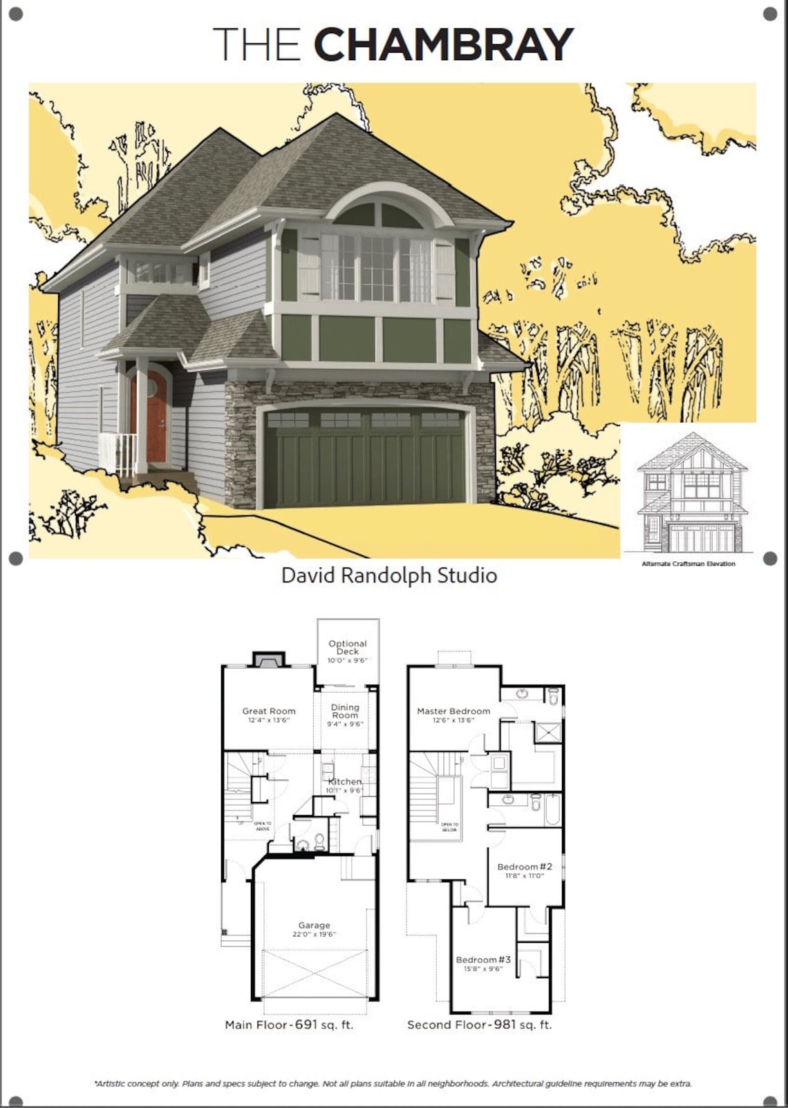 Craftsman Home Plan Concept Collection, Two Story Front Garage Homes ...