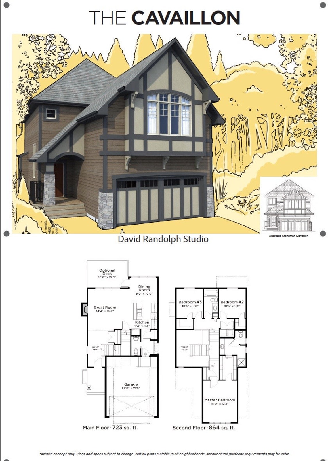 Craftsman Home Plan Concept Collection, Two Story Front Garage Homes ...