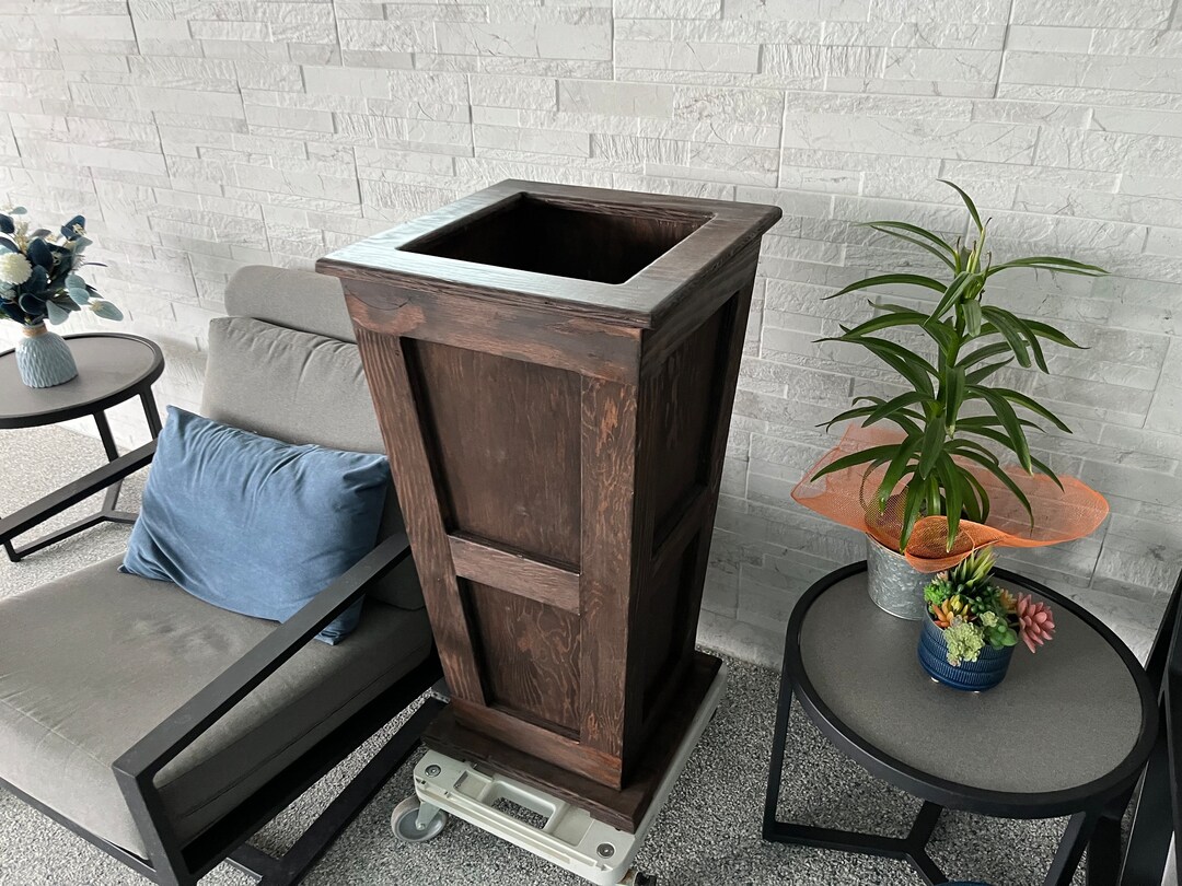 Planter, Stained Marine Plywood Planter, Traditional Tapered Planter ...