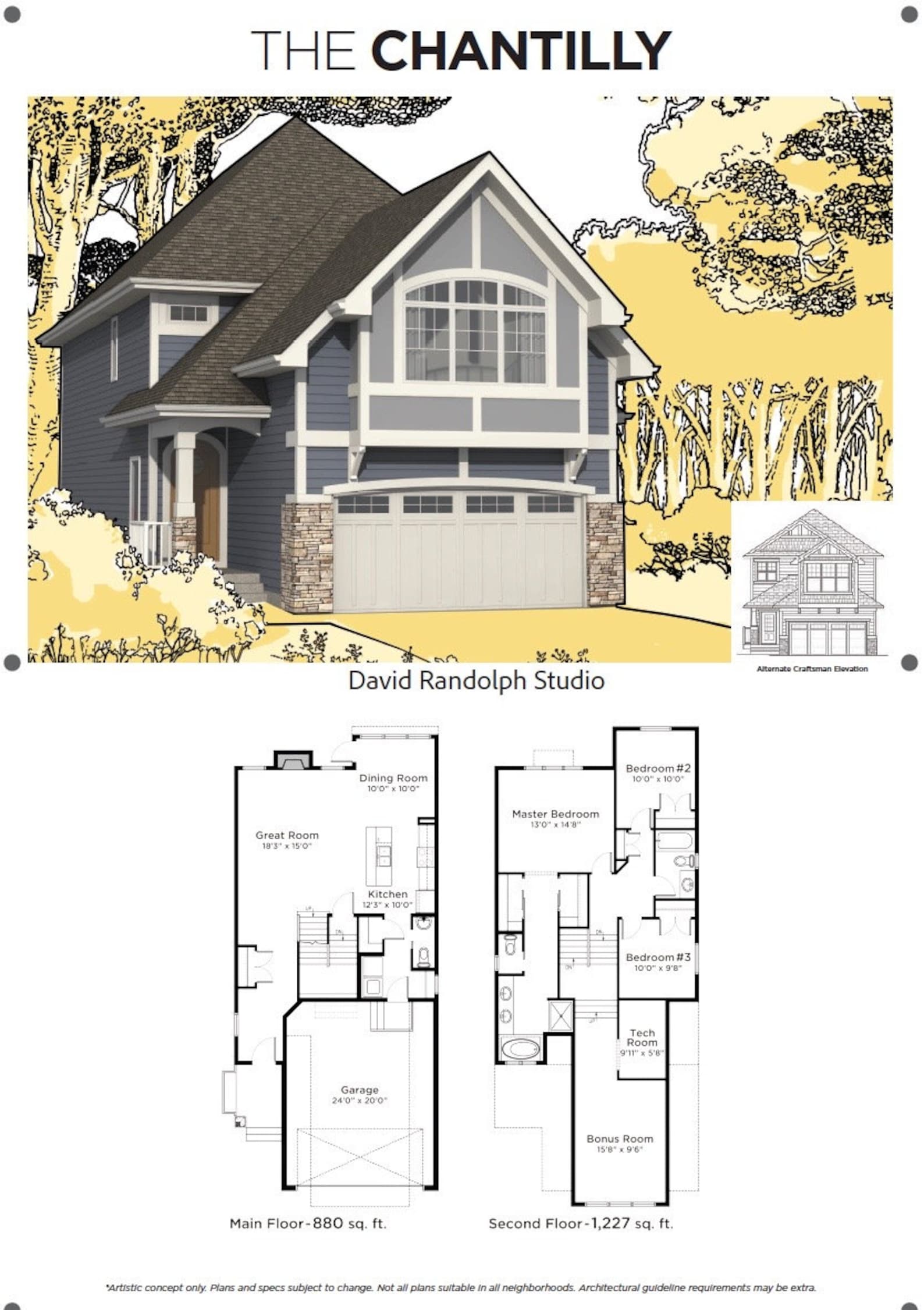 Craftsman Home Plan Concept Collection, Two Story Front Garage Homes ...