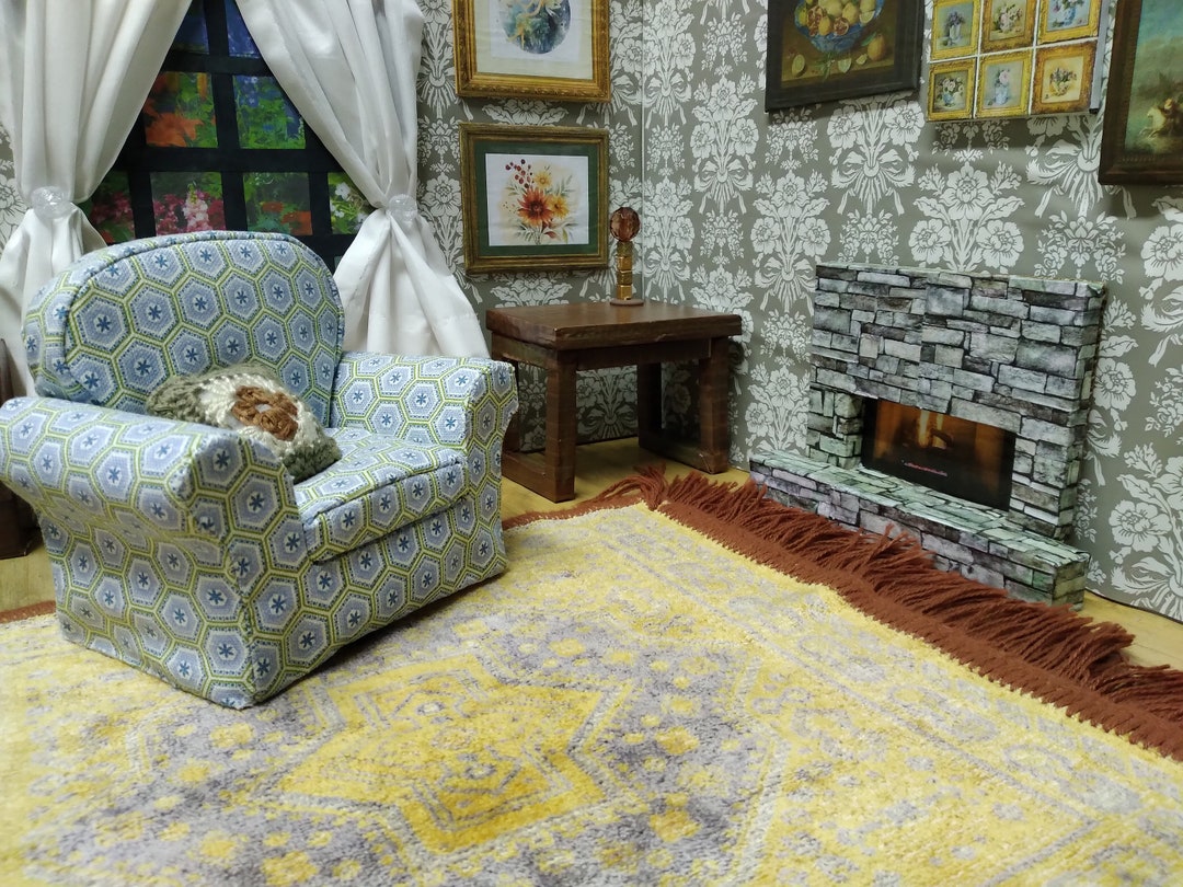 Blue and Yellow Lounge Chair - Etsy