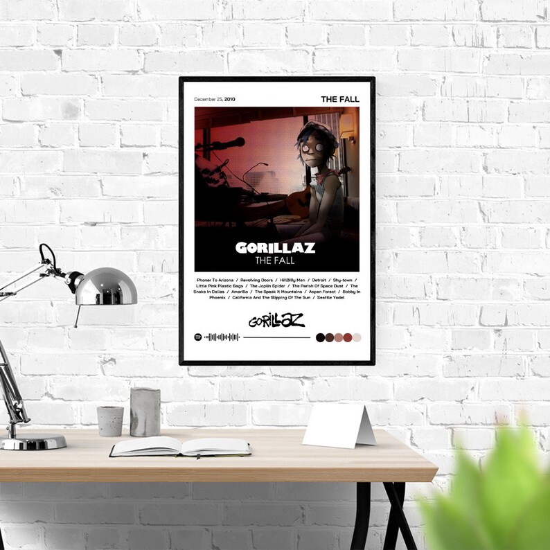 Gorillaz, the Fall, Album Poster, Digital Print, Pop Punk Wall Art. - Etsy