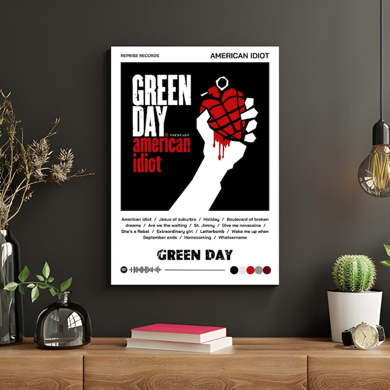 Green Day, American Idiot, Album Poster, Digital Print, Pop Punk Wall ...