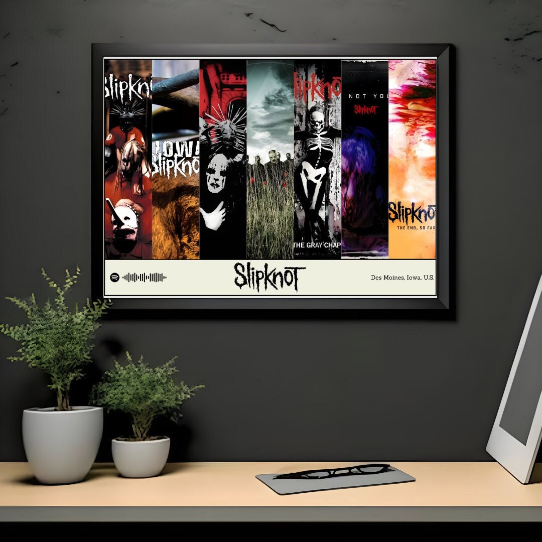 Slipknot, Discography Poster, Digital Print, Slipknot Album Pop Punk ...