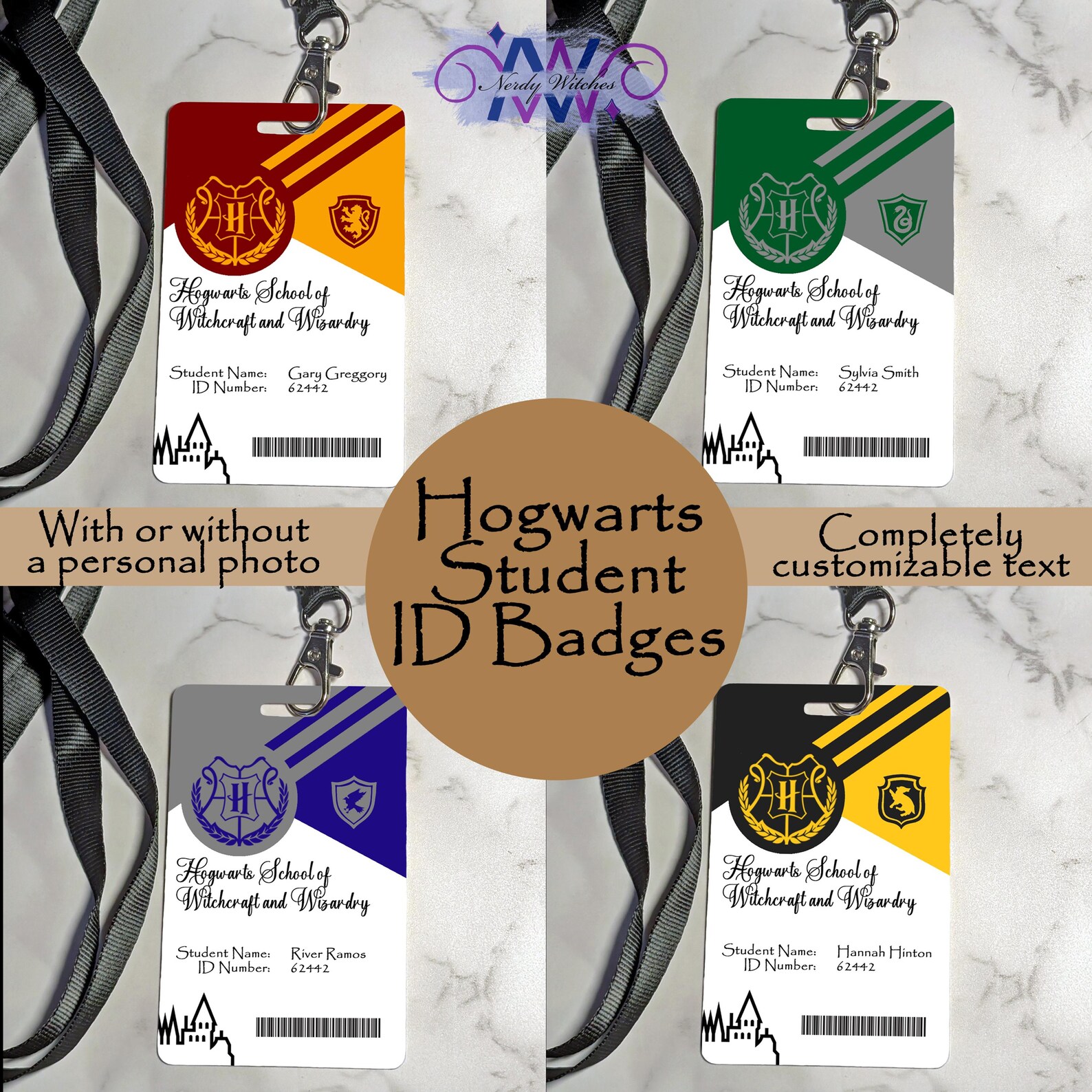 Magic School Student ID Badges, Custom ID Card Lanyards, Personalized ...