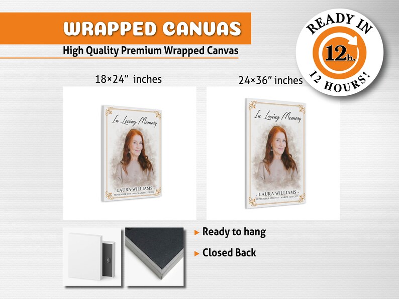 PRINTED Funeral Poster Photo for in Loving Memory, Custom Celebration ...